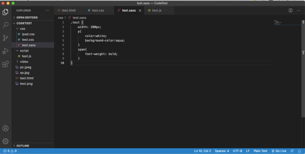 VS Codeを使ってSassからCSSへ自動変換する方法！メリットと使い方も解説 - WEBCAMP MEDIA